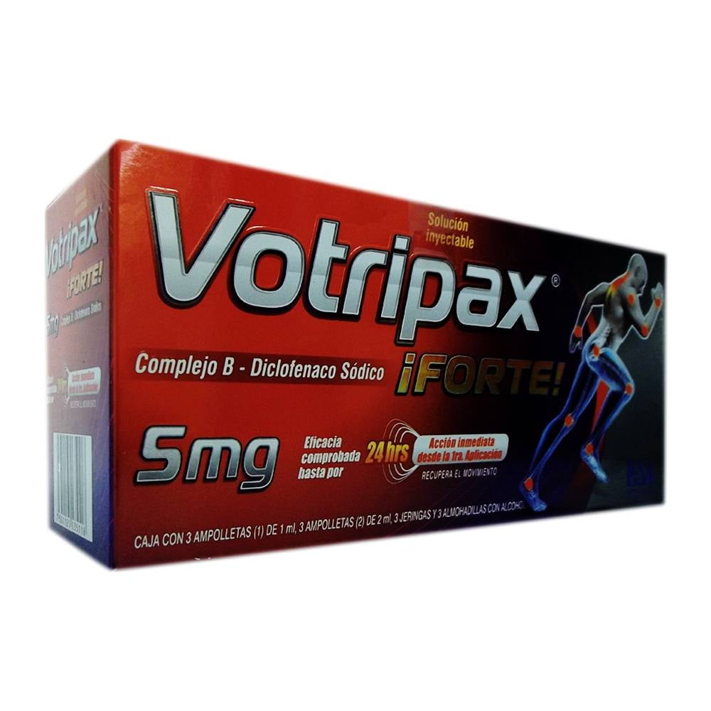 Votripax Forte solución inyectable 5 mg 3 pzas | Walmart en línea