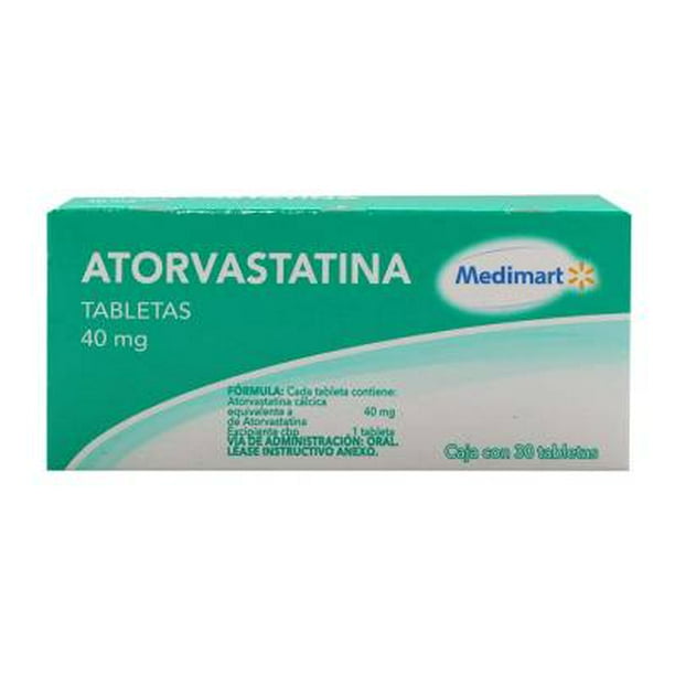 Atorvastatina Medimart 40 mg 30 tabletas | Walmart en línea