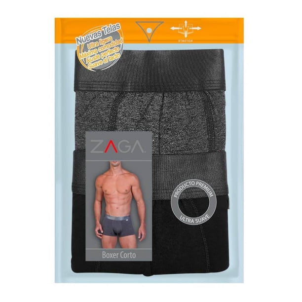 Bóxer Corto Zaga Talla M de 32 a 34 Multicolor 2 Piezas | Walmart en línea