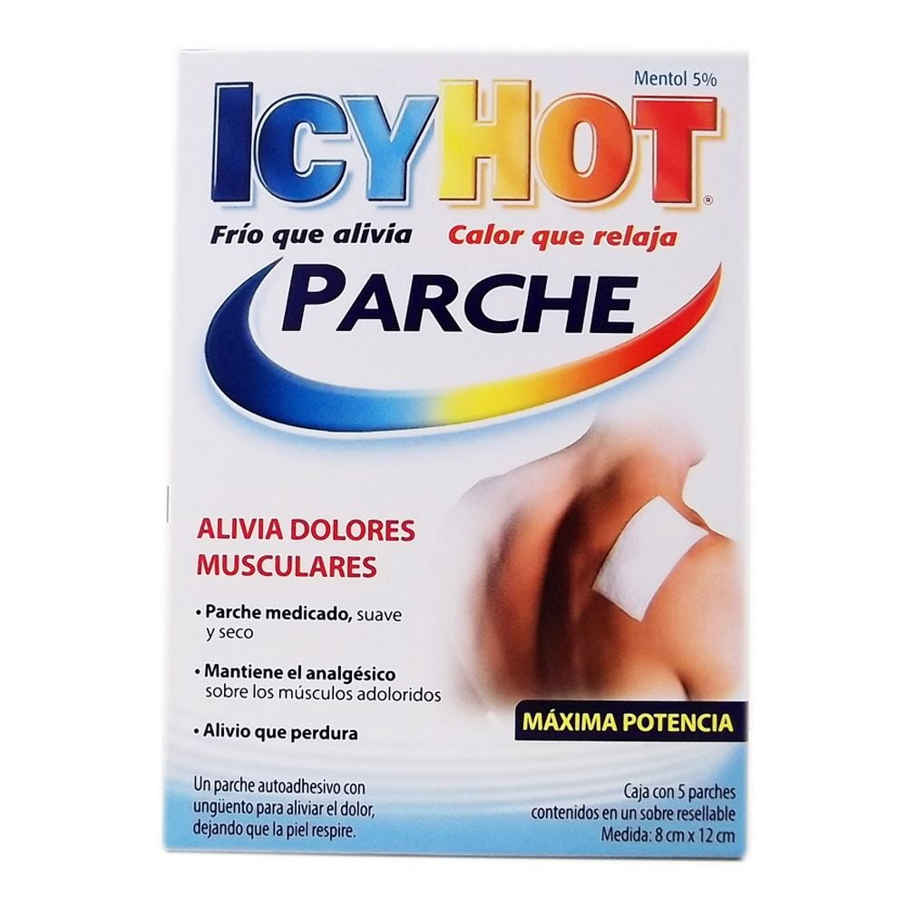 Icy Hot parches 8 x 12 cm 5 pzas | Walmart en línea