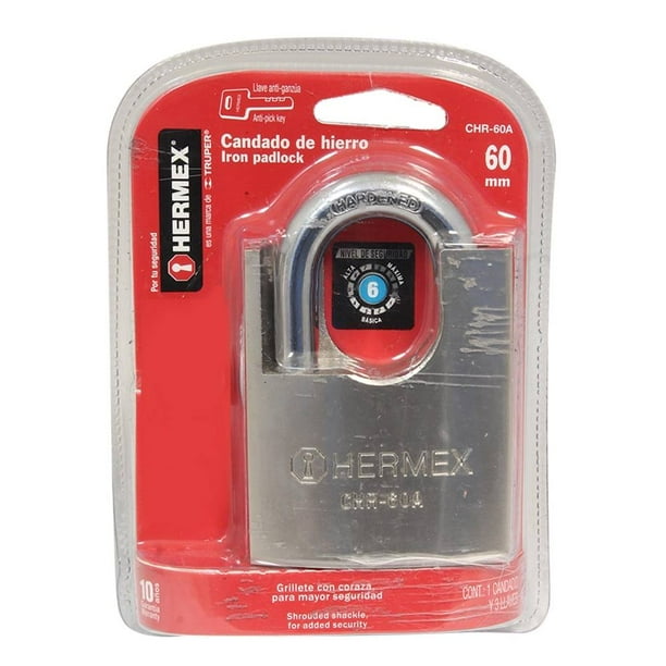Candado Hermex de Hierro 60 mm con 3 llaves | Walmart en línea