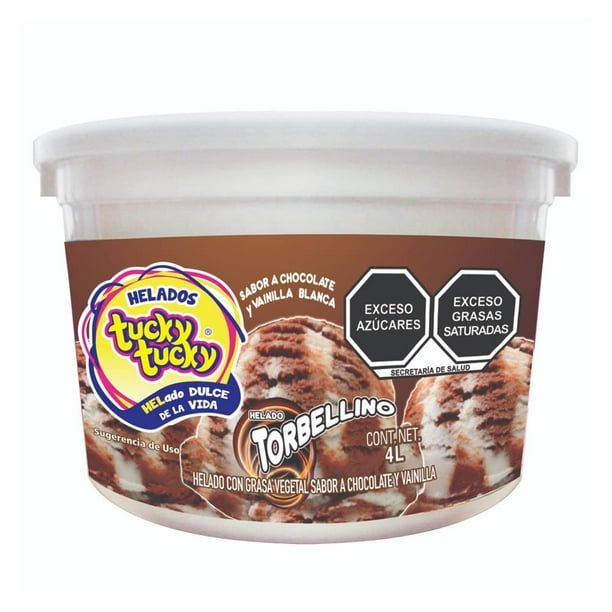 Helado Tucky Tucky sabor chocolate y vainilla blanca 4 l | Walmart en línea