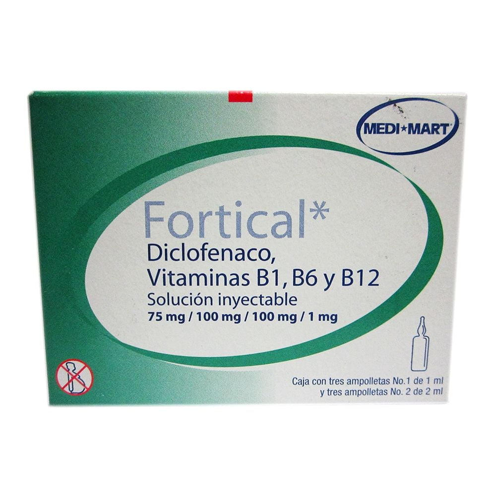 Diclofenaco Complejo B Inyeccin Dolor Vitamina Diclovith-5500 En
