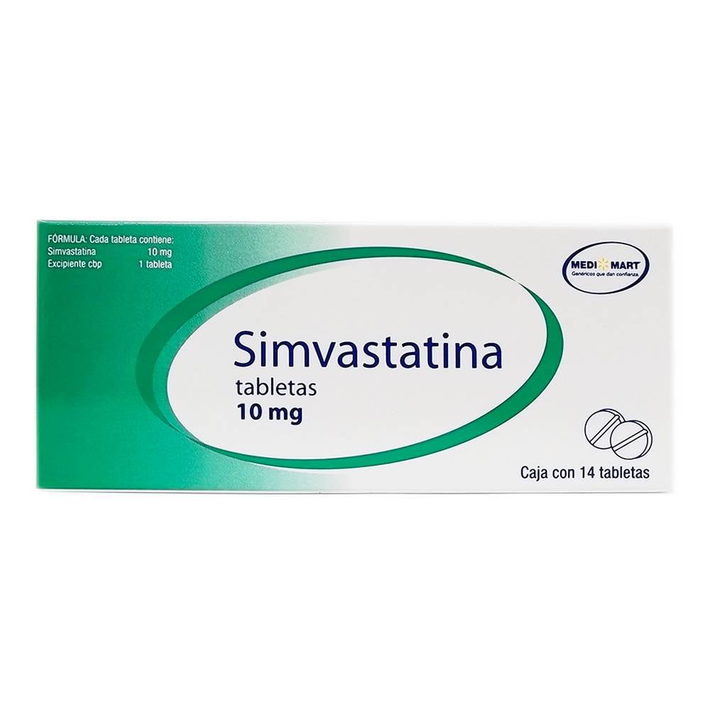 Simvastatina Medi Mart 10 mg 14 tabletas | Walmart en línea