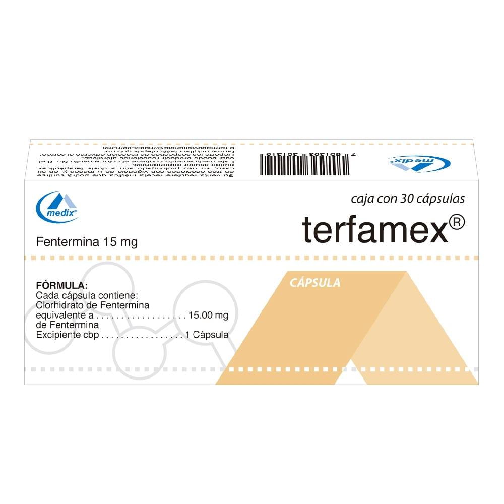 Terfamex 15 mg 30 cápsulas | Walmart en línea