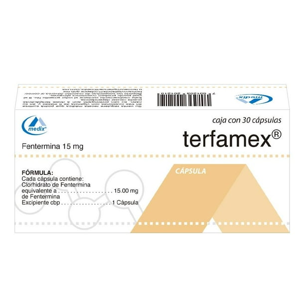 Terfamex 15 mg 30 cápsulas | Walmart en línea