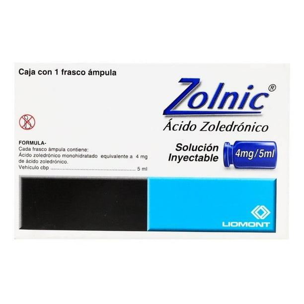 Zolnic 4 mg /5 ml solución inyectable 1 pza | Bodega Aurrera en línea
