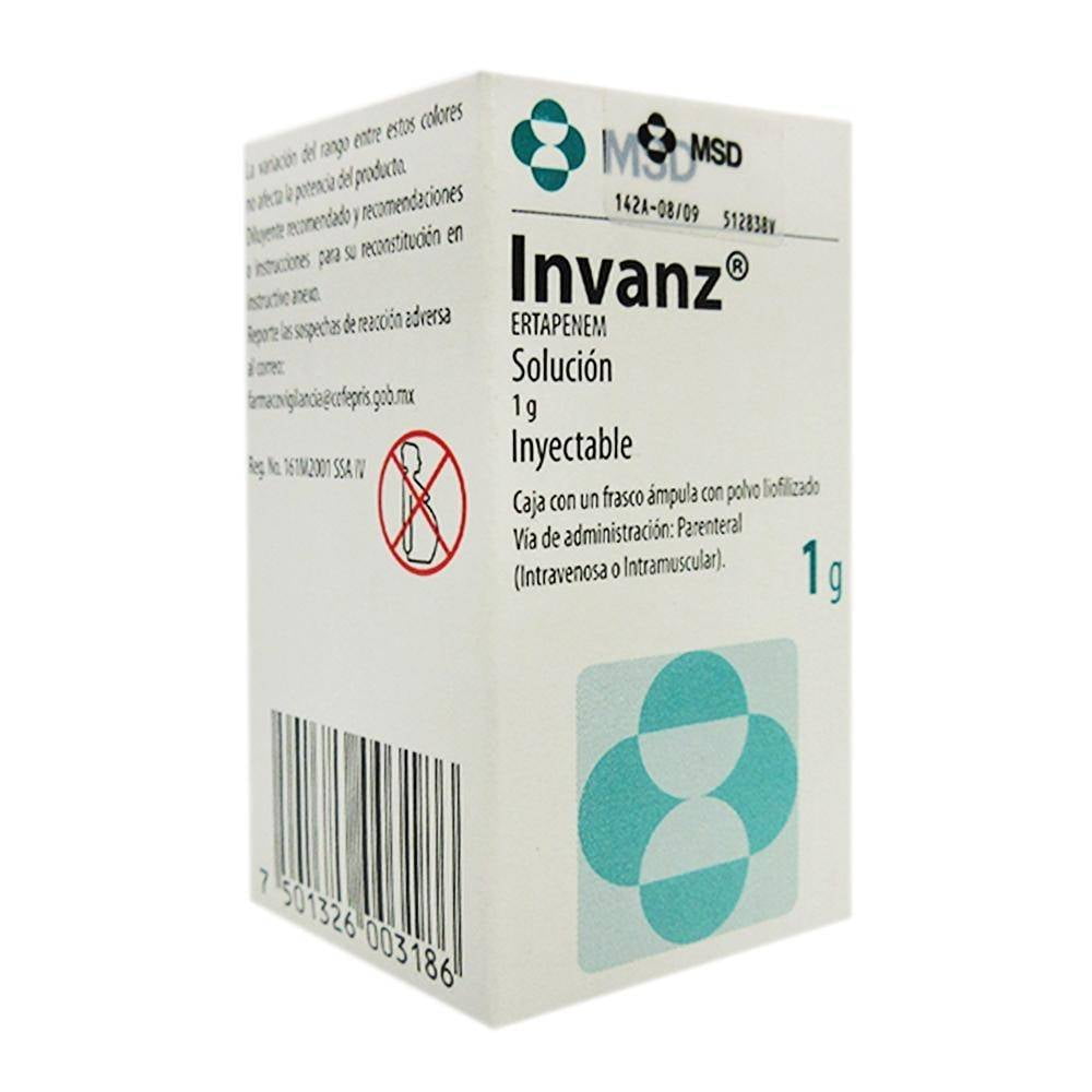 Invanz 1 g solución inyectable | Walmart en línea