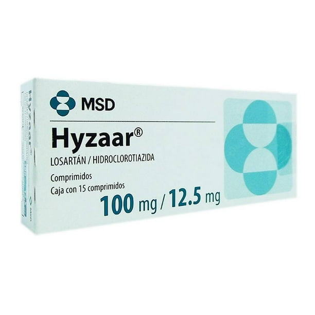 Hyzaar comprimidos 100 mg/12.5 mg 15 pzas | Walmart en línea