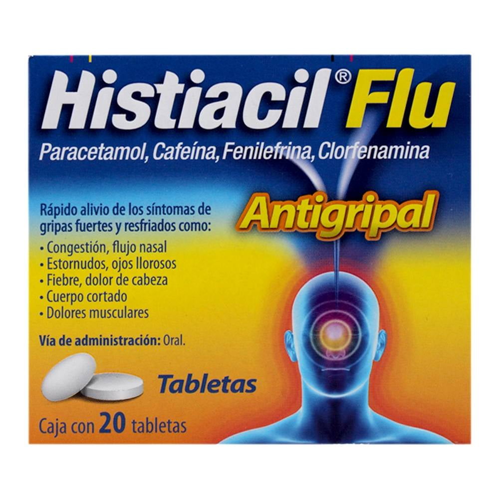 Histiacil Flu 20 tabletas | Walmart en línea