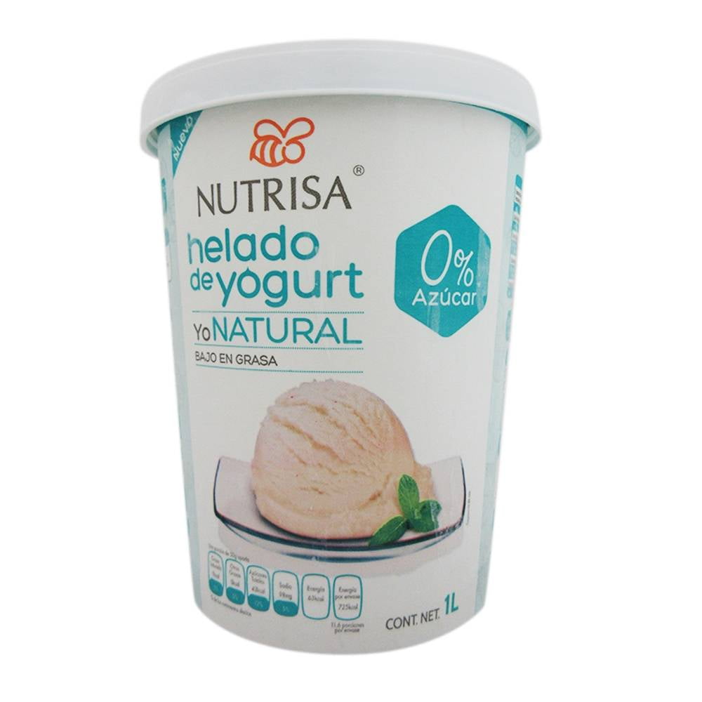 Helado de yogurt Nutrisa natural bajo en grasa 0 % azúcar 1 l | Walmart en línea