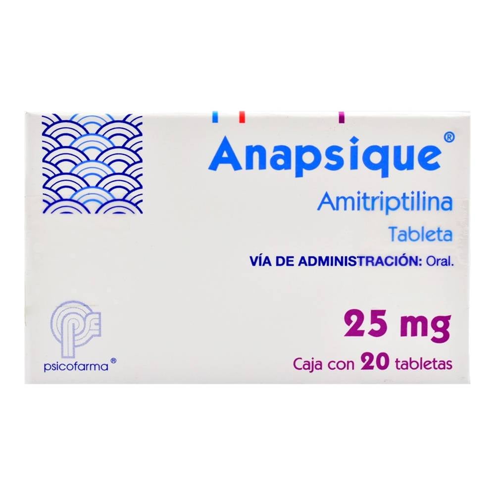 Medicamento controlado Anapsique Psicofarma 25 mg 20 tabletas | Walmart ...