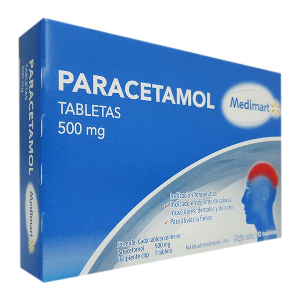 Paracetamol Medimart 500 mg 10 tabletas | Walmart en línea