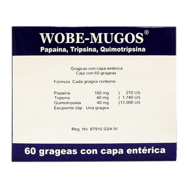 Wobe Mugos 60 grageas con capa entérica | Walmart en línea