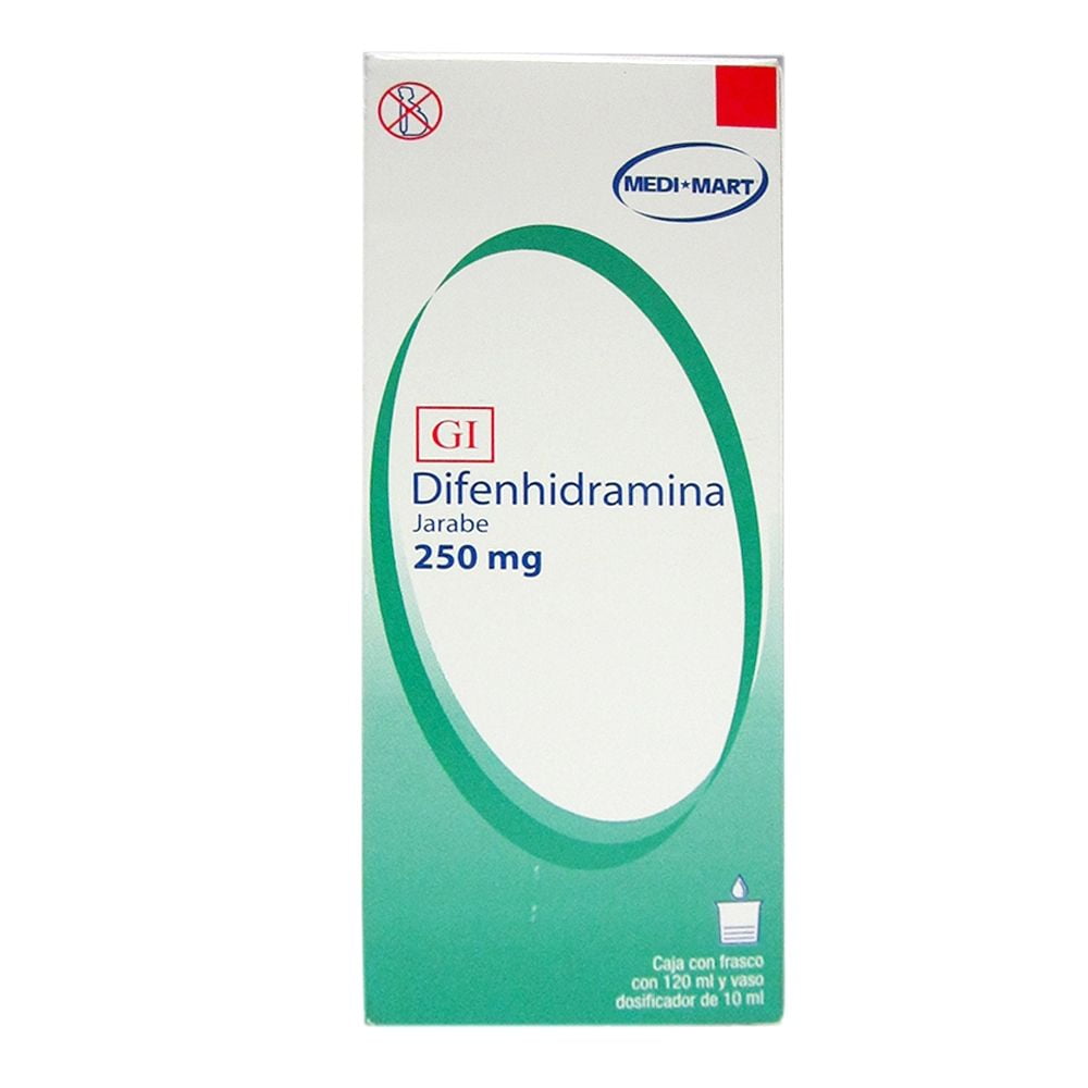 Difenhidramina Medi Mart 250 mg jarabe 120 ml | Walmart en línea