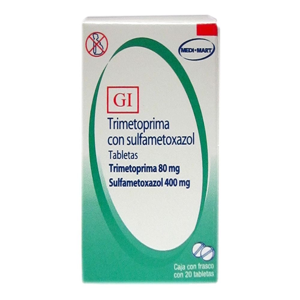 Trimetoprima con Sulfametoxazol Medi Mart 80 mg/400 mg 20 tabletas ...