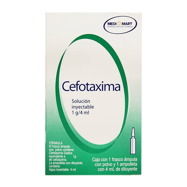 Cefotaxima Medi Mart 1 g / 4 ml solución inyectable 1 ampolleta ...