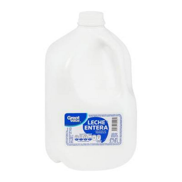 Leche fresca Great Value entera 3.78 l | Walmart en línea
