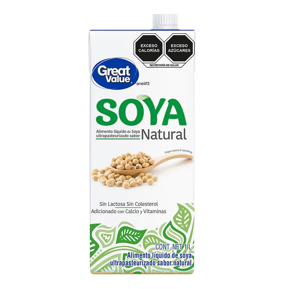 Alimento líquido de soya Great Value natural 1 l | Bodega Aurrera en línea