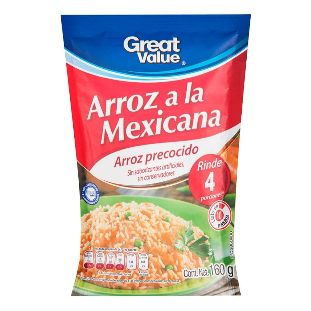 Arroz instantáneo Great Value a la mexicana 160 g | Walmart en línea