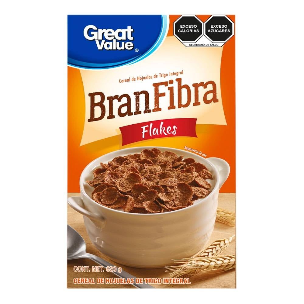Cereal Great Value Bran Fibra Flakes 620 g || Bodega Aurrera Despensa a ...