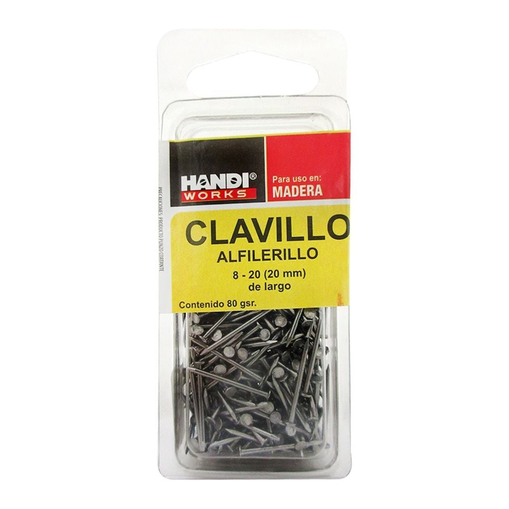 Clavillo alfilerillo Handi Works para madera 20 mm de largo 80 g ...