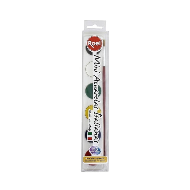 Acuarela Italiana Roel Mini Efecto Mate 6 Colores de 20mm | Walmart en ...