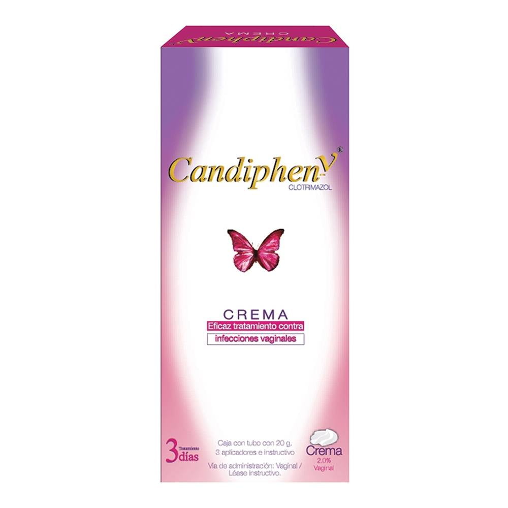 Candiphen-V 2% crema vaginal 20 g + 3 aplicadores | Bodega Aurrera en línea