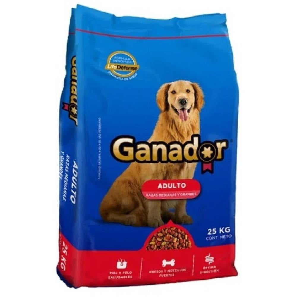 Alimento para Perro Ganador Original Adulto Razas Medianas y Grandes 25 ...