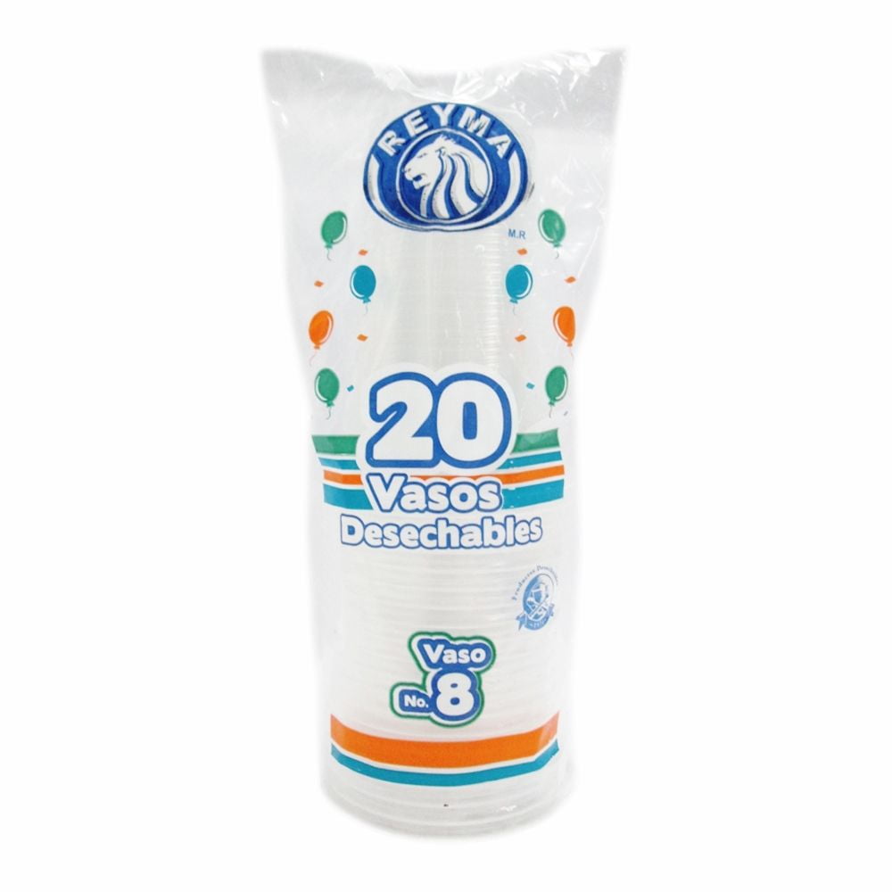 Vasos desechables Reyma No.8 20 pzas | Walmart en línea