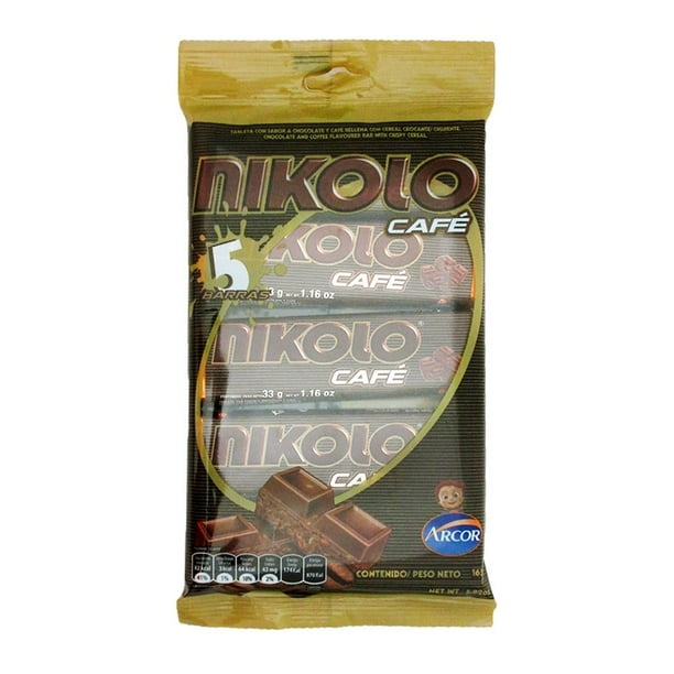Chocolate Nikolo café 5 pzas de 33 g c/u | Walmart en línea