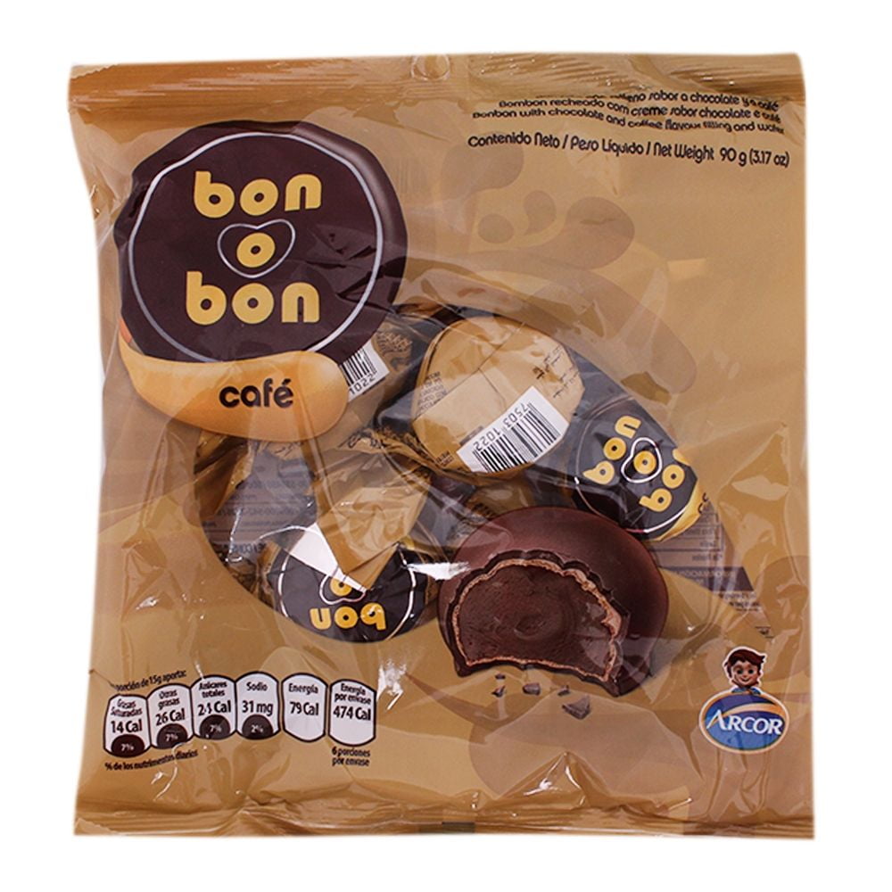 Bombón Bon o Bon relleno sabor chocolate y café 6 pzas | Walmart en línea