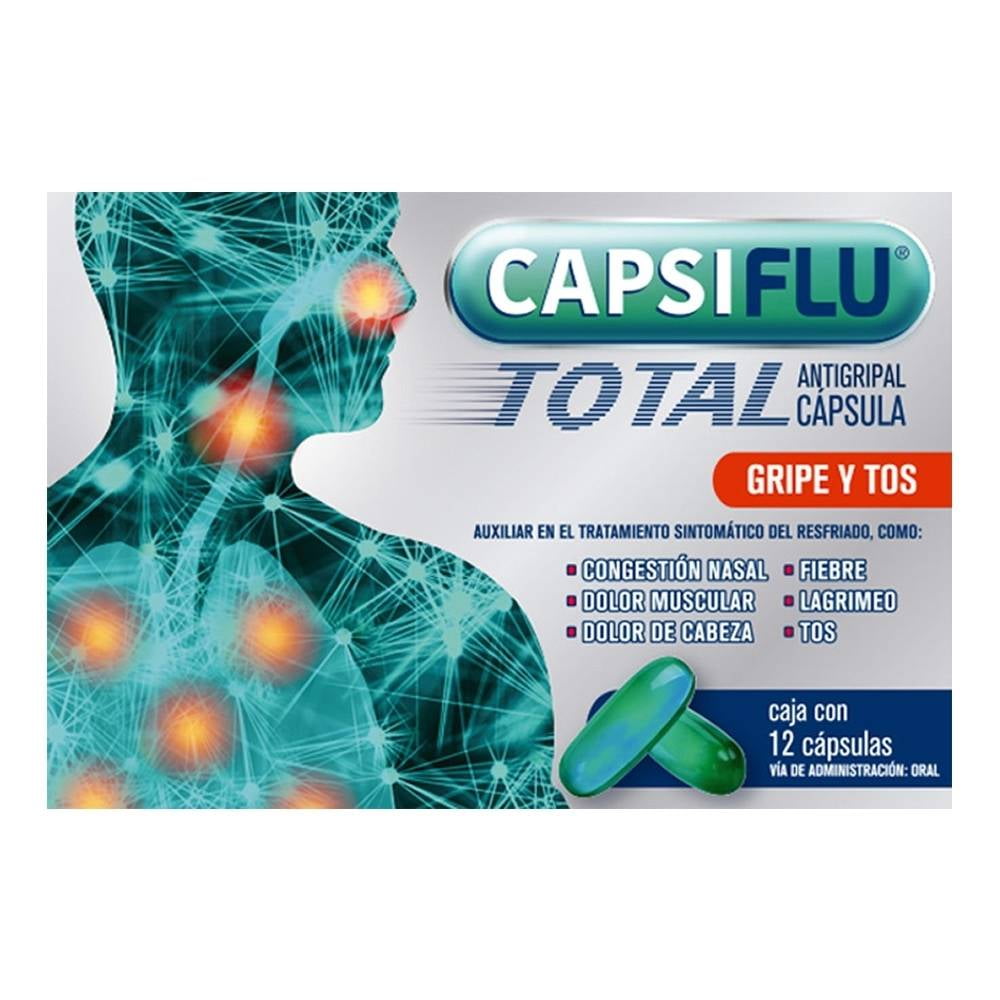 Antigrpal Capsiflu Total Paracetamol, Dextrometorfano, Fenilefrina ...