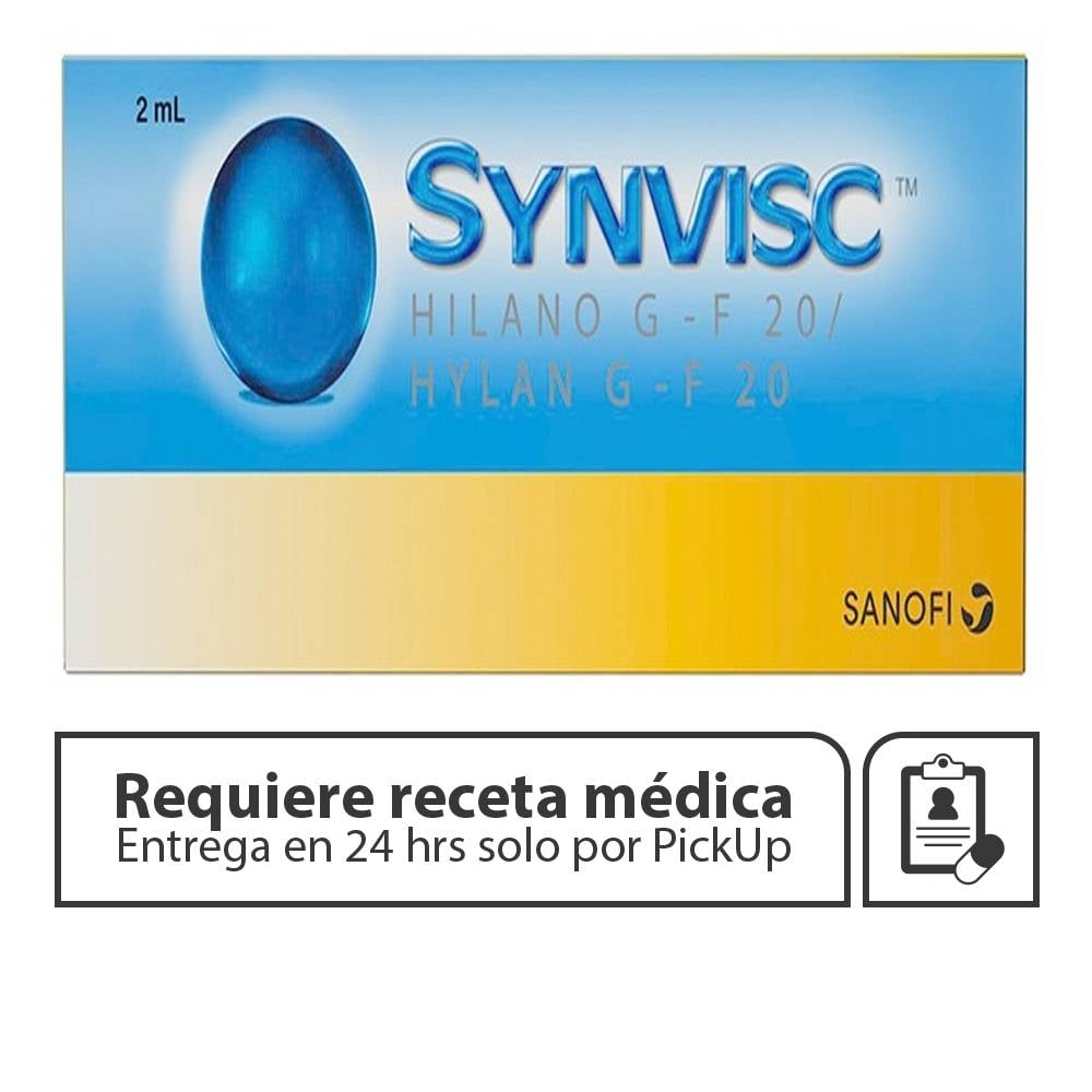 Synvisc 8 mg/ml jeringa prellenada 2 ml | Bodega Aurrera en línea