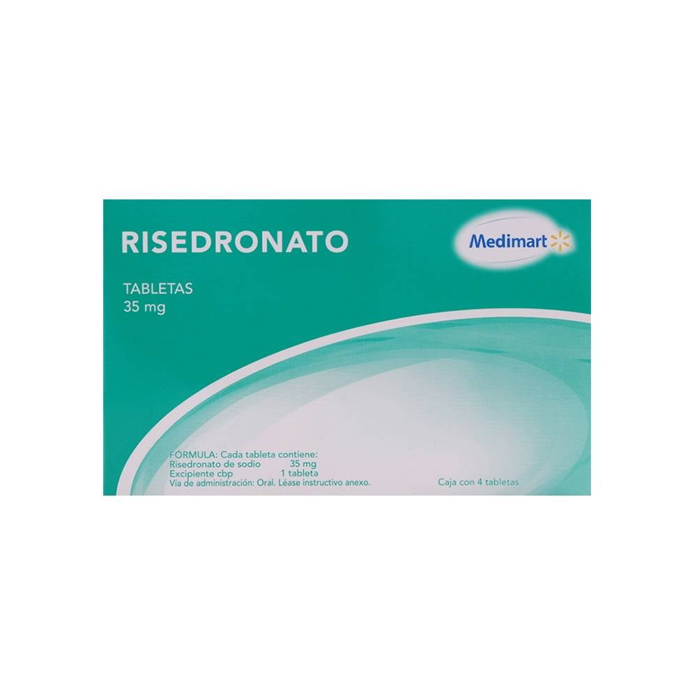 Risedronato Medimart 35 mg 4 tabletas | Walmart en línea