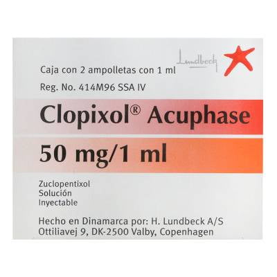 Clopixol Acuphase 50 mg/1 ml solución inyectable 2 ampolletas con 1 ml ...