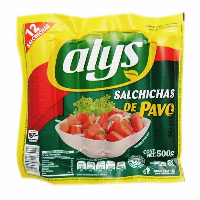 Salchicha de pavo Alys 500 g | Walmart en línea