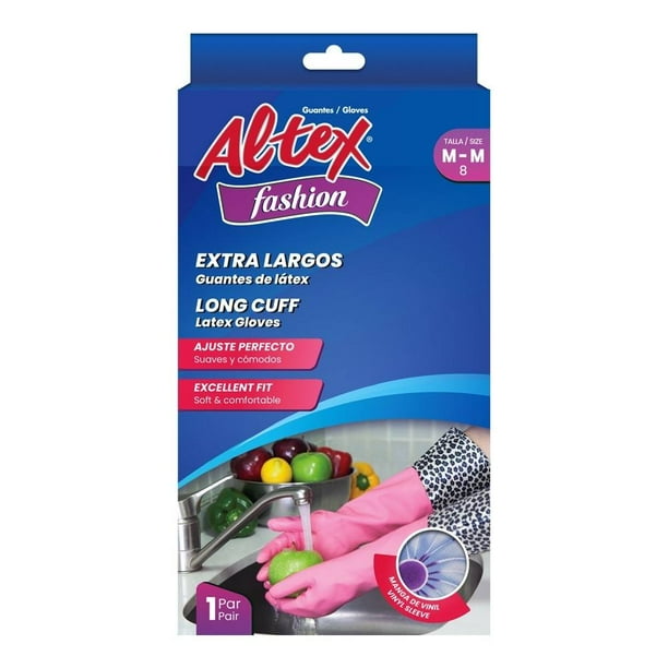Guantes de látex Altex fashion extra largos talla M 1 par | Walmart en ...