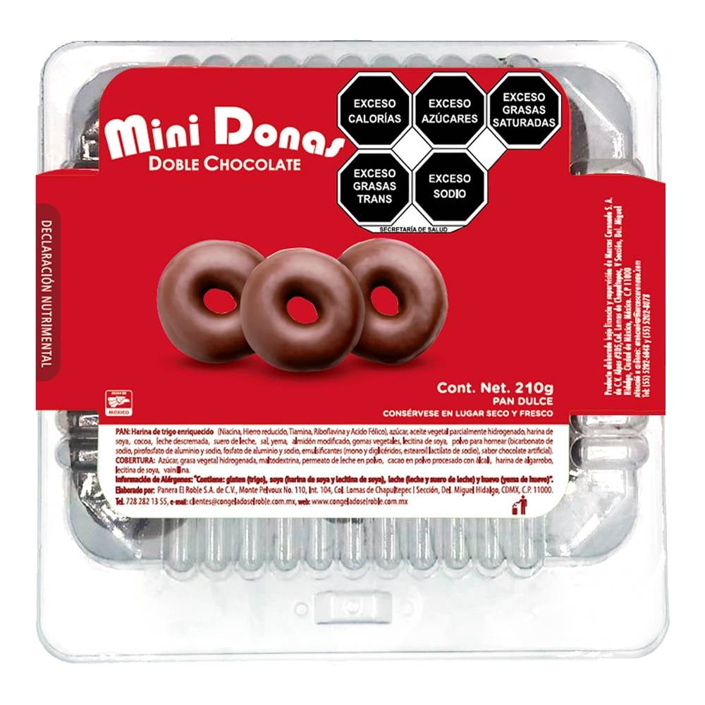 Paquete mini dona doble chocolate 210 g | Walmart en línea