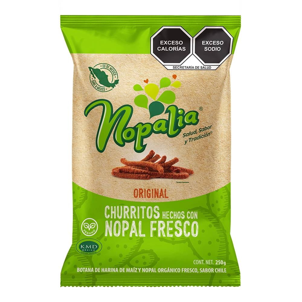 Churritos de nopal Nopalia sabor chile 250 g | Walmart en línea