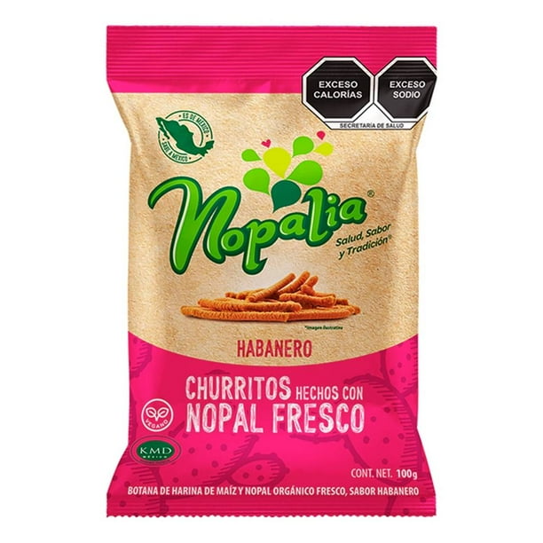 Churritos de nopal Nopalia sabor habanero 100 g | Walmart en línea