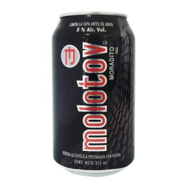 Bebida alcohólica preparada Molotov moradito vodka con uva 355 ml ...