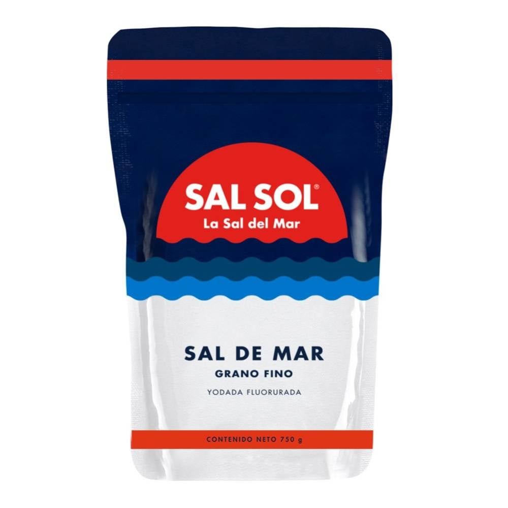 Sal de mar Sal Sol grano fino yodada fluorada 750 g | Walmart en línea