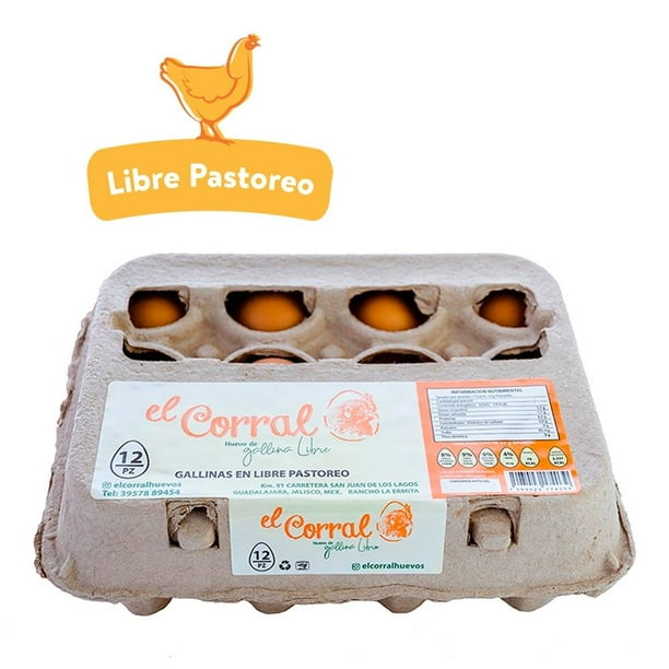 Huevo rojo El Corral gallina libre 12 pzas | Walmart en línea