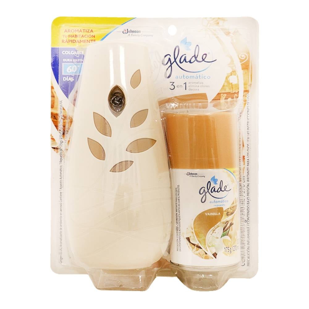 Aromatizante ambiental Glade automático 3 en 1 vainilla 270 ml ...