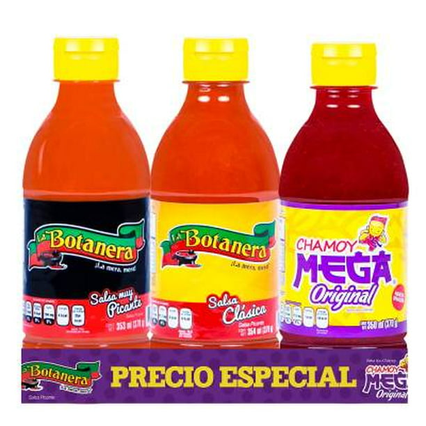 Salsa picante La Botanera clásica 370 g + muy picante 370 g + chamoy ...
