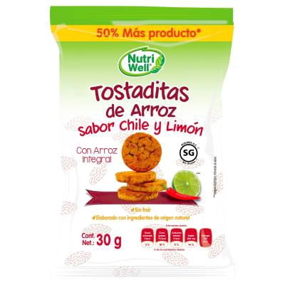 Tostadas de arroz Nutri Well sabor sal de mar 30 g | Walmart en línea