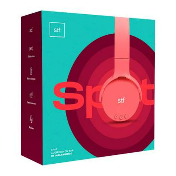 Audífonos On Ear STF Inalámbricos Spot ST-H42549 Coral | Walmart en línea