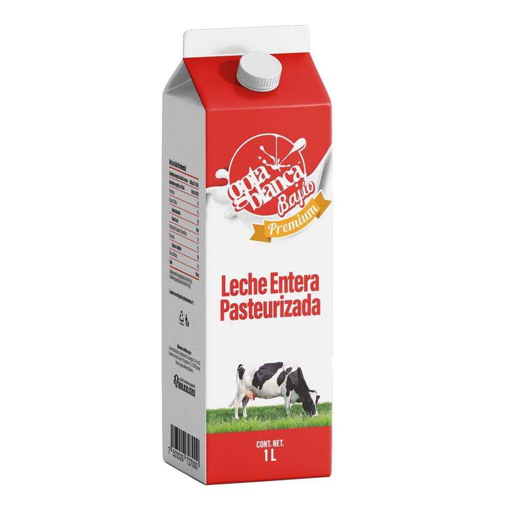 Leche entera Gota Blanca pasteurizada 1 l | Walmart en línea