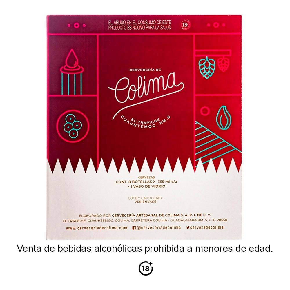 Cerveza Colima 8 botellas de 355 ml c/u + 1 vaso | Walmart en línea